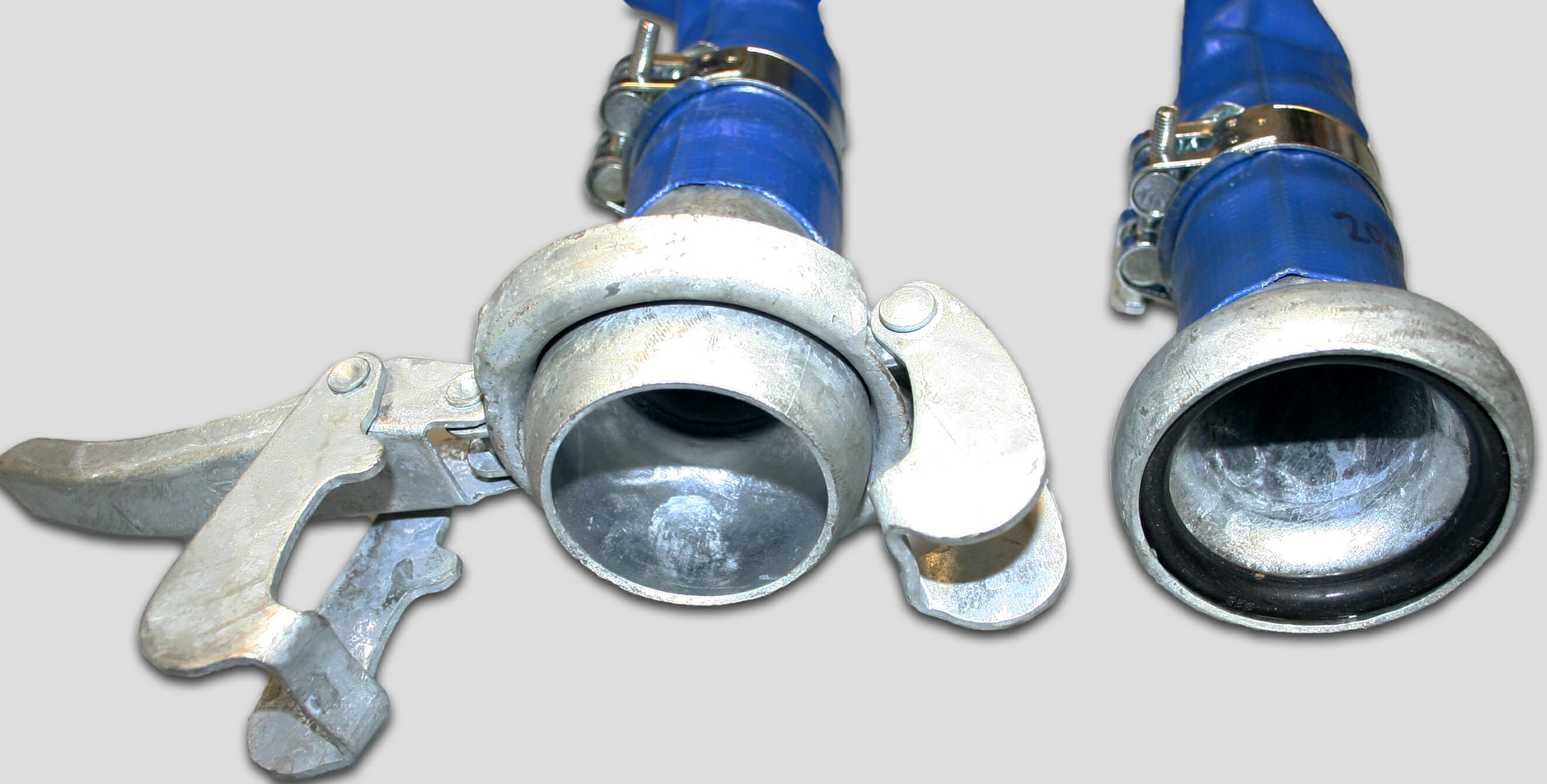 2" 51MM BLUE LAYFLAT HOSE ASSEMBLY WITH BAUER-STYLE COUPLINGS, 10M-100M ...