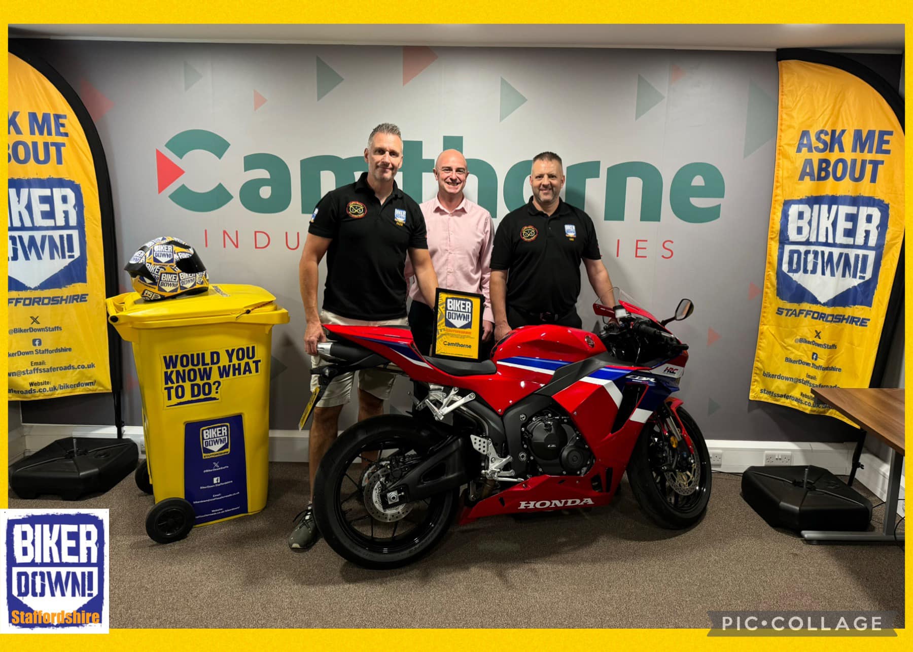 Camthorne Support Biker Down Staffordshire – Camthorne Industrial Supplies
